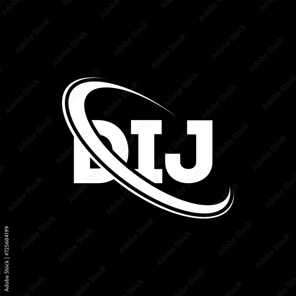 DIJ logo. DIJ letter. DIJ letter logo design. Initials DIJ logo linked ...