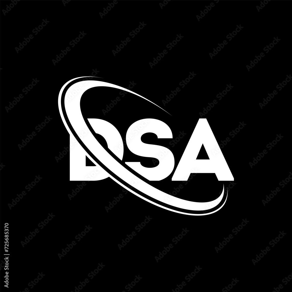 DSA logo. DSA letter. DSA letter logo design. Initials DSA logo linked ...
