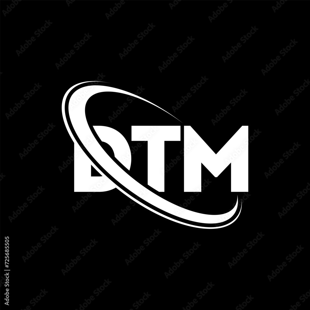 DTM logo. DTM letter. DTM letter logo design. Initials DTM logo linked ...