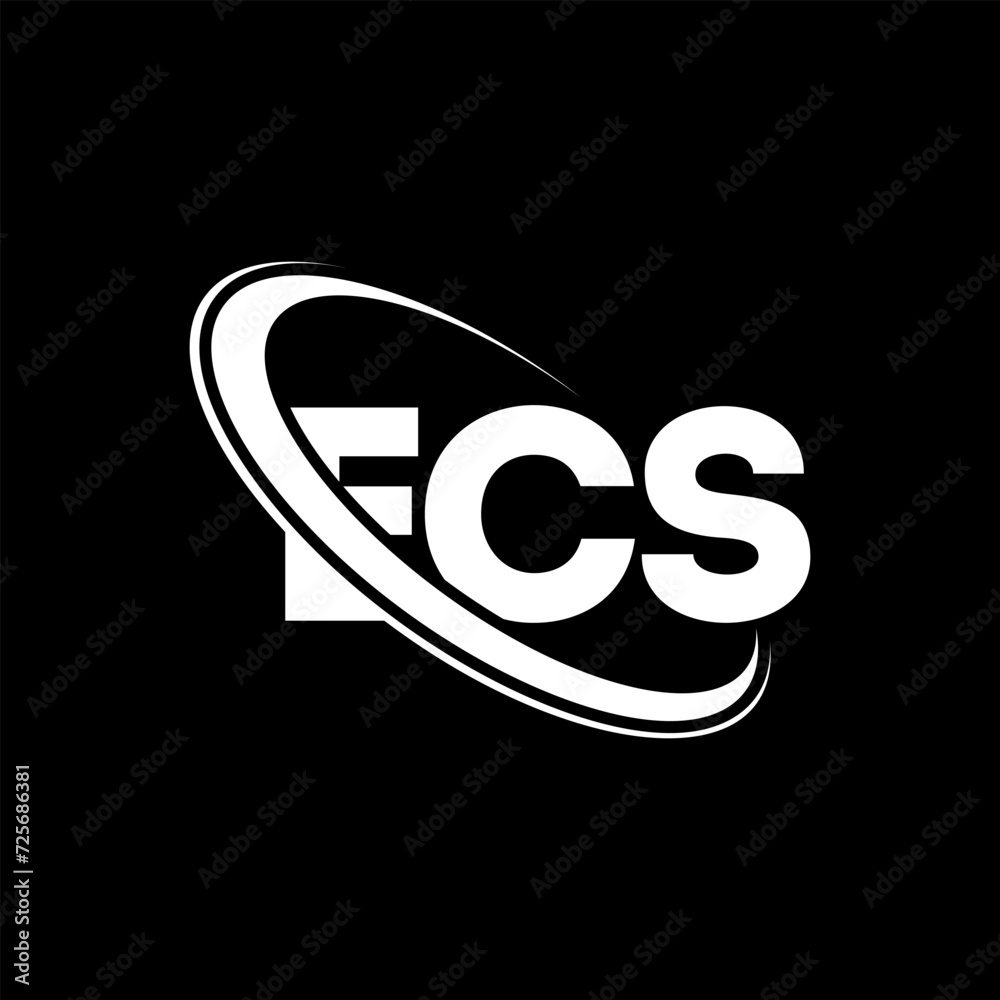 ECS logo. ECS letter. ECS letter logo design. Intitials ECS logo linked ...