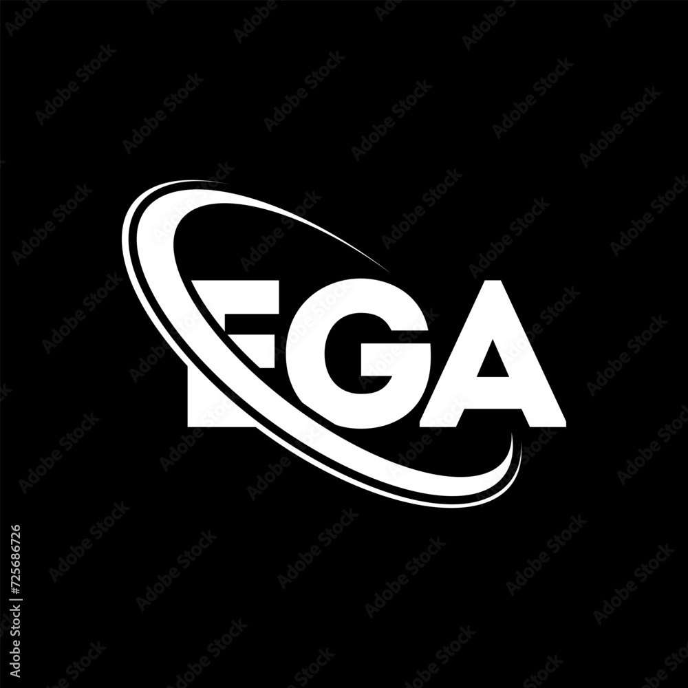 EGA logo. EGA letter. EGA letter logo design. Initials EGA logo linked ...