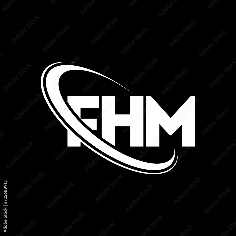 Fhm Logo Fhm Letter Fhm Letter Logo Design Initials Fhm Logo Linked With Circle And Uppercase