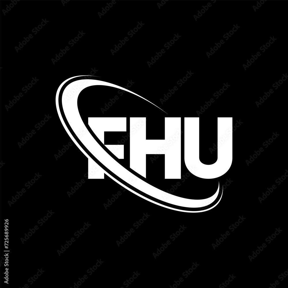 FHU logo. FHU letter. FHU letter logo design. Initials FHU logo linked ...