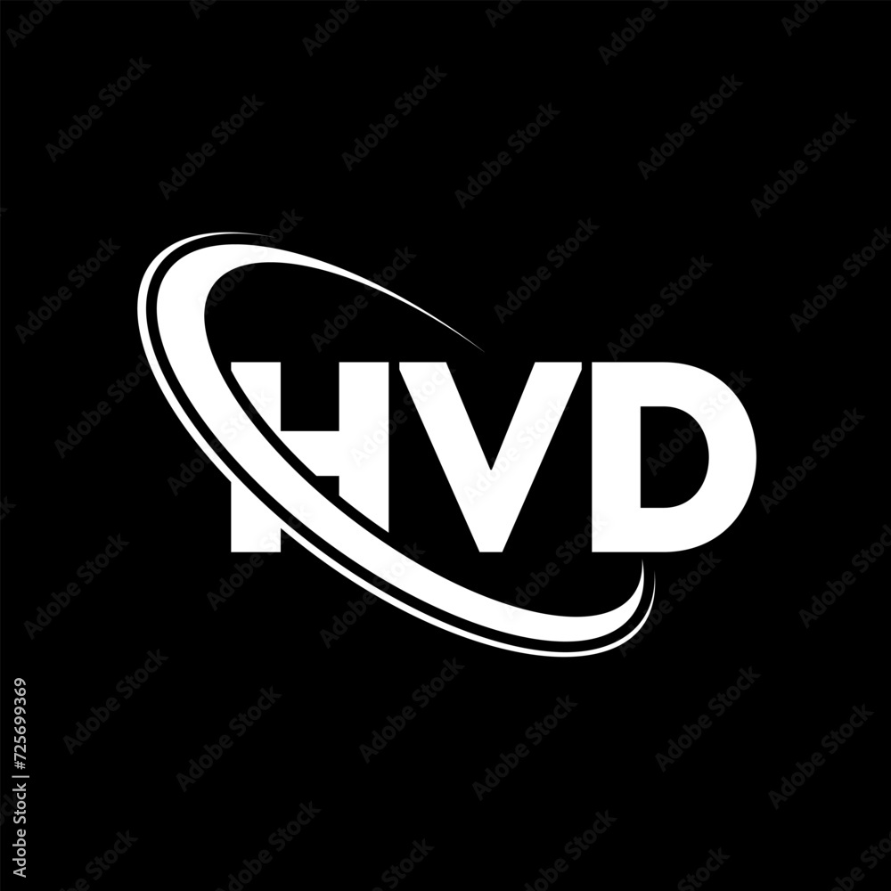HVD logo. HVD letter. HVD letter logo design. Initials HVD logo linked ...