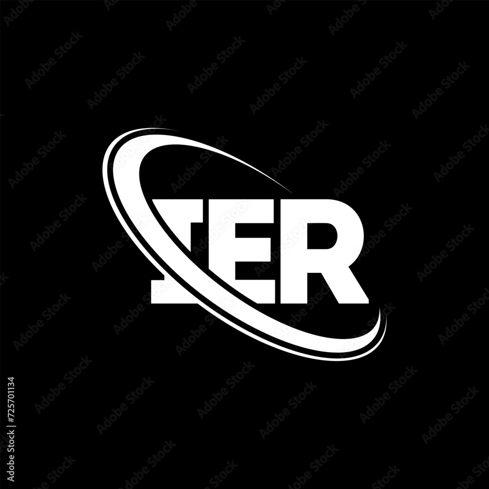 IER logo. IER letter. IER letter logo design. Initials IER logo linked ...