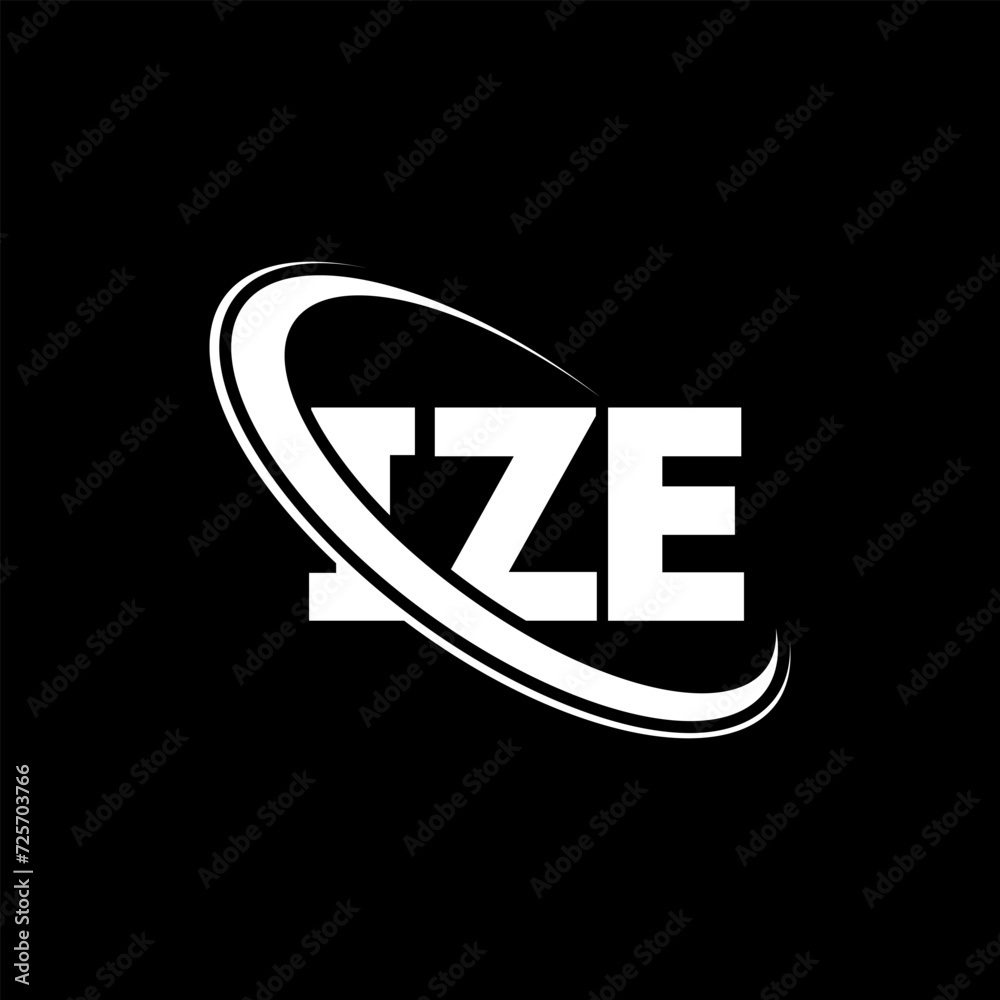 IZE logo. IZE letter. IZE letter logo design. Initials IZE logo linked ...