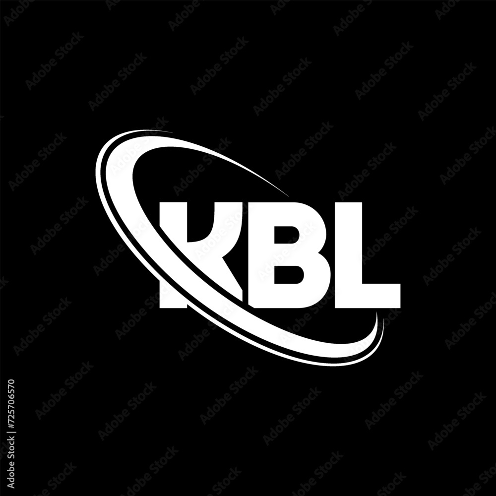 KBL logo. KBL letter. KBL letter logo design. Intitials KBL logo linked with circle and ...