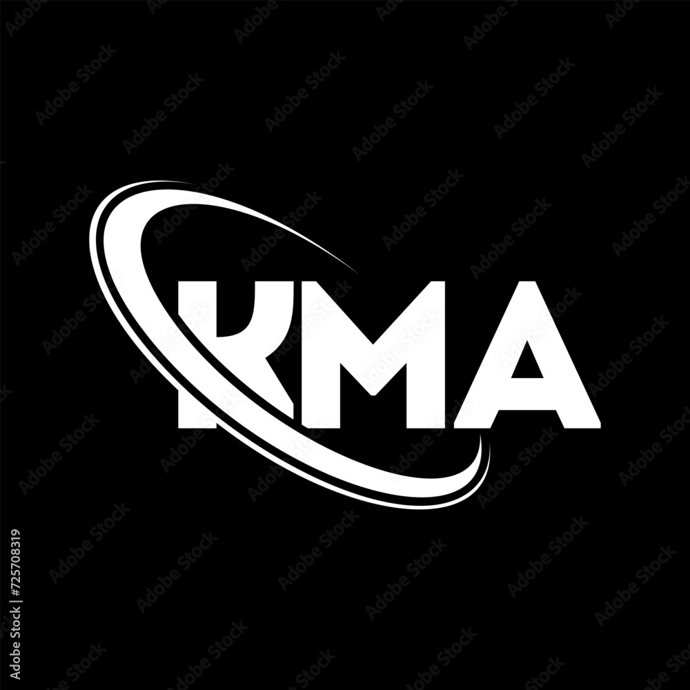 KMA logo. KMA letter. KMA letter logo design. Initials KMA logo linked ...