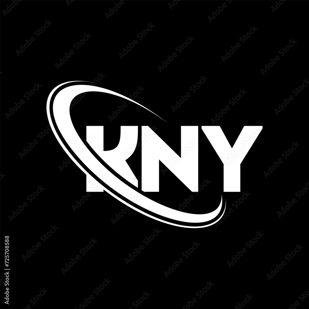 KNY logo. KNY letter. KNY letter logo design. Initials KNY logo linked ...
