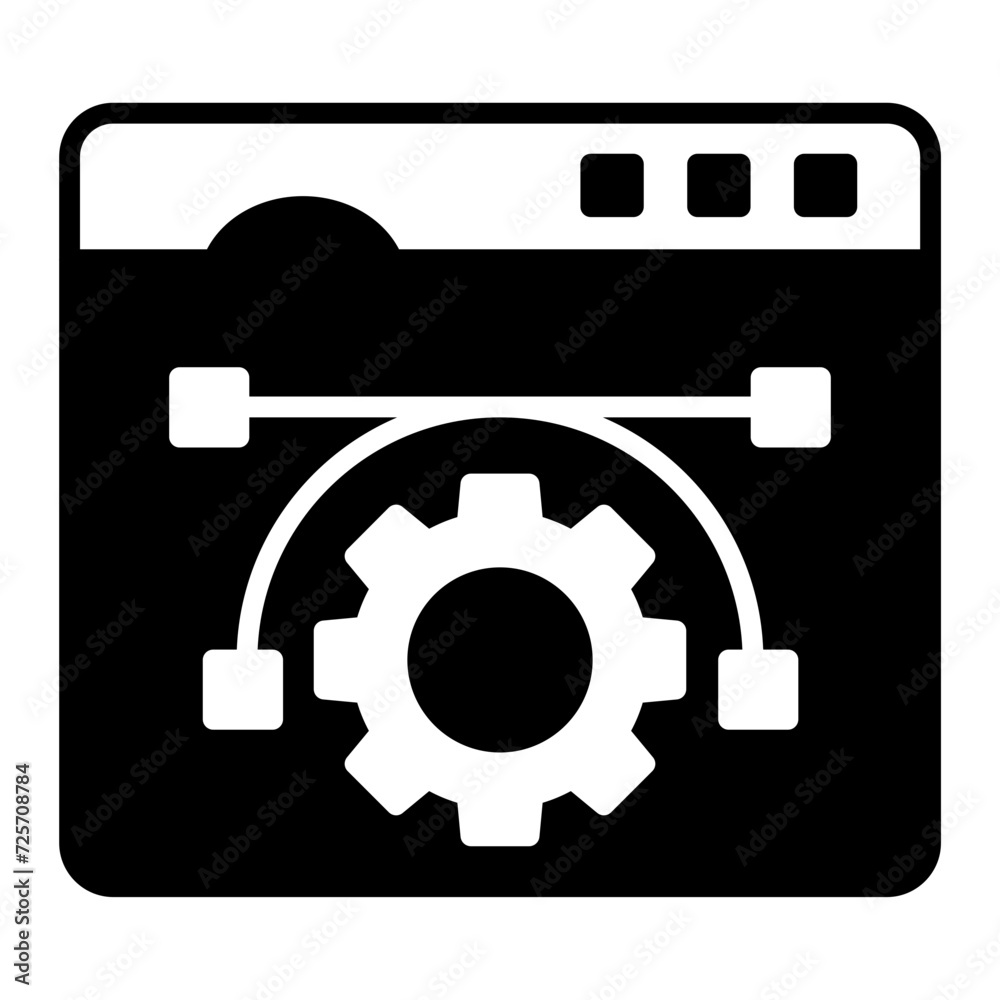 corner points action toolbox concept, raster image resizer vector icon design, Web design and ...