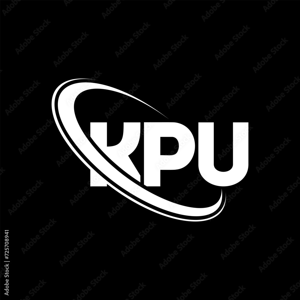 KPU logo. KPU letter. KPU letter logo design. Initials KPU logo linked ...