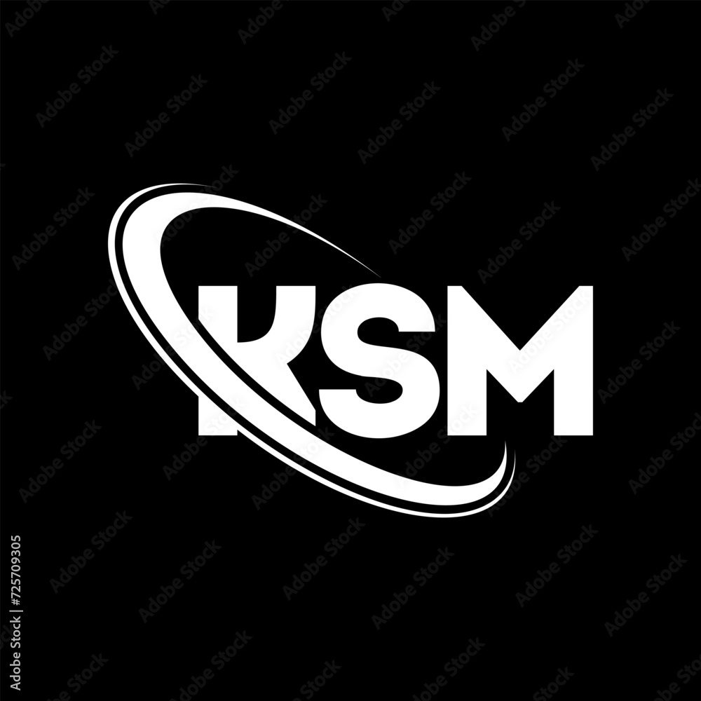 KSM logo. KSM letter. KSM letter logo design. Initials KSM logo linked ...
