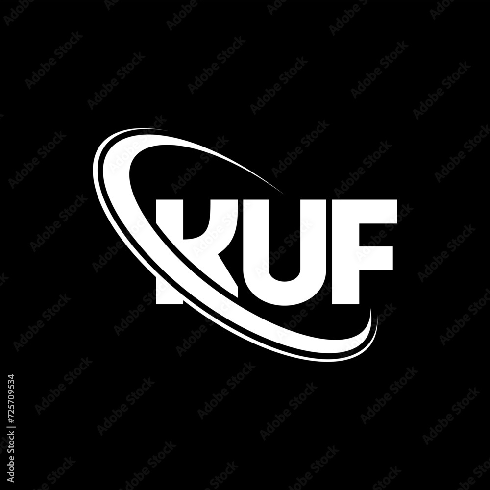 KUF logo. KUF letter. KUF letter logo design. Initials KUF logo linked ...