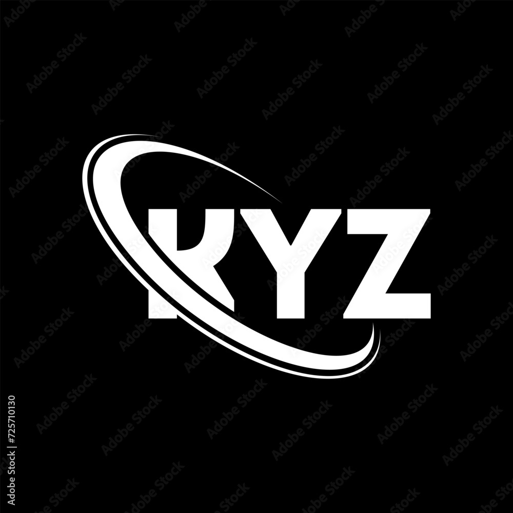 KYZ logo. KYZ letter. KYZ letter logo design. Initials KYZ logo linked ...