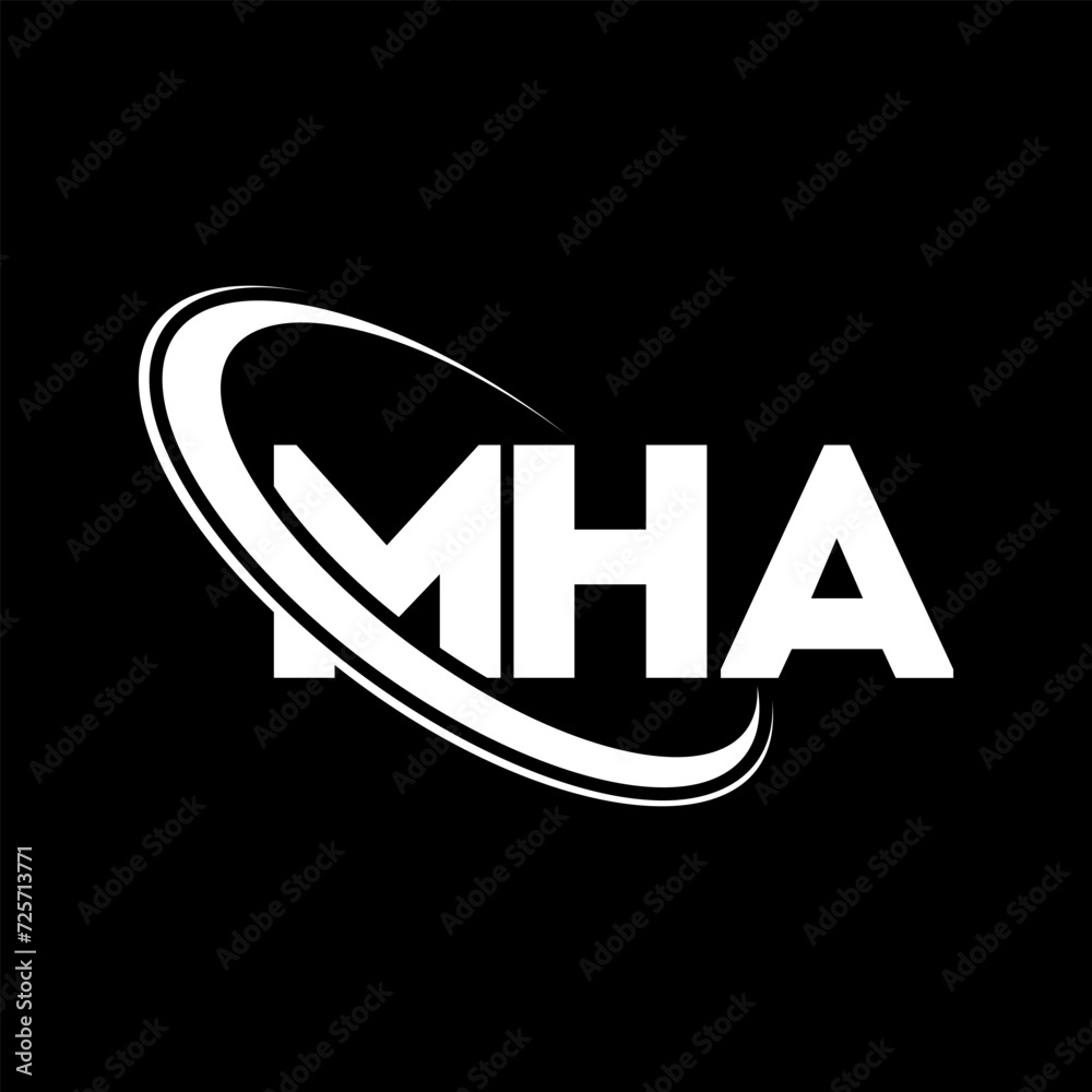 MHA logo. MHA letter. MHA letter logo design. Initials MHA logo linked ...