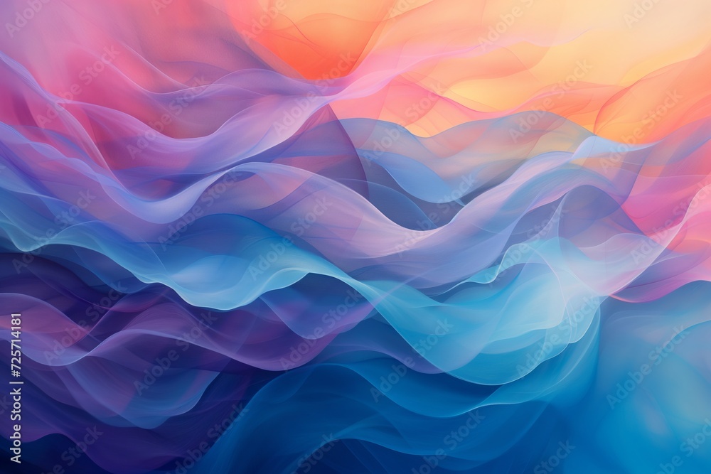 calming rhythms fluid shapes soothing colors flow seamlessly gentle ...