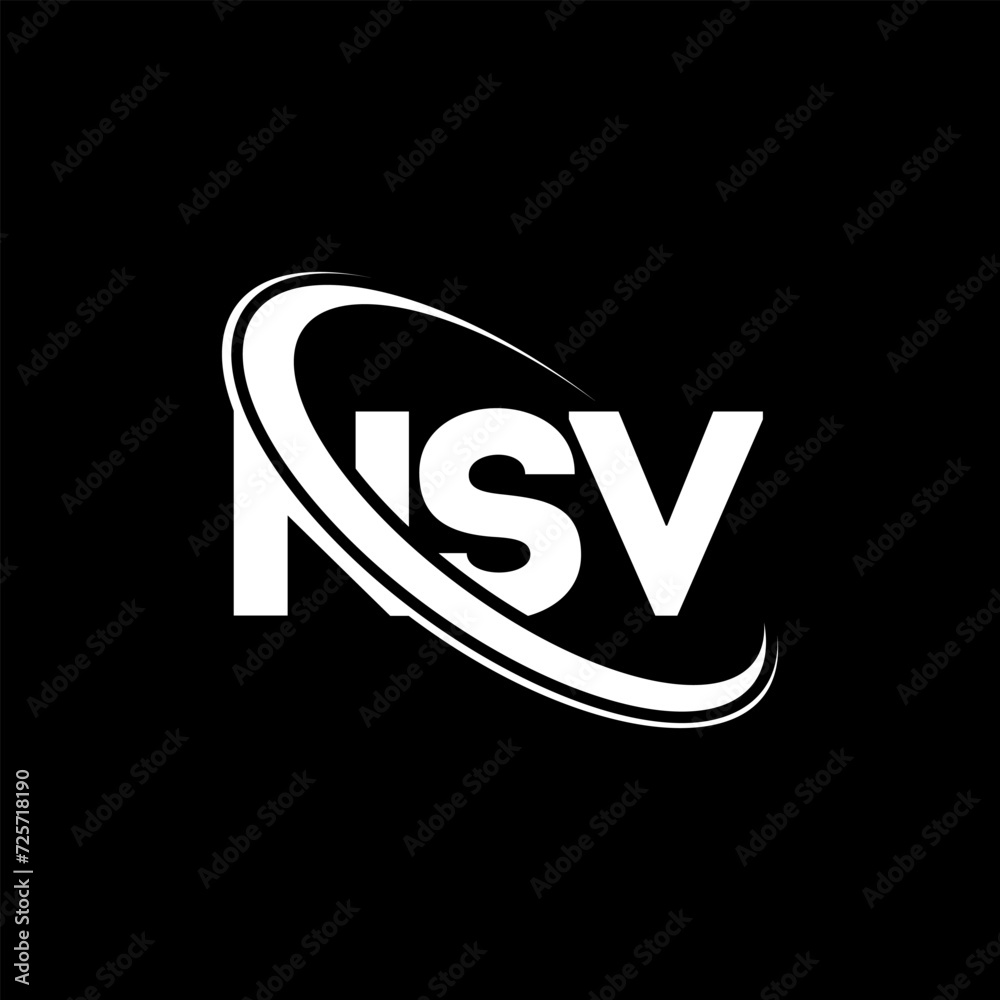 NSV logo. NSV letter. NSV letter logo design. Initials NSV logo linked ...