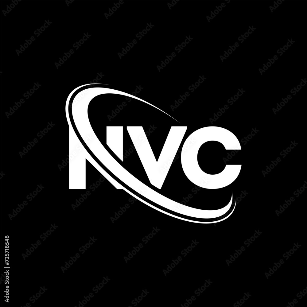 NVC logo. NVC letter. NVC letter logo design. Initials NVC logo linked ...