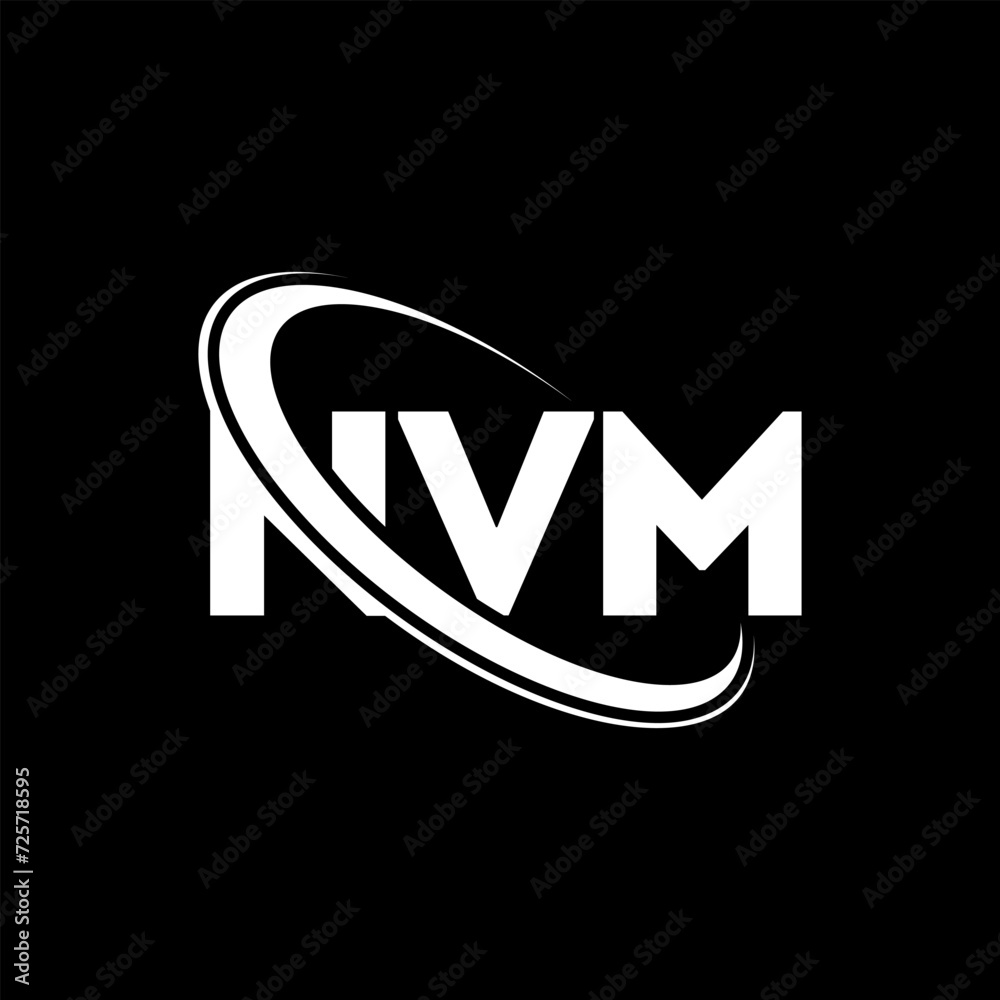 NVM logo. NVM letter. NVM letter logo design. Initials NVM logo linked ...