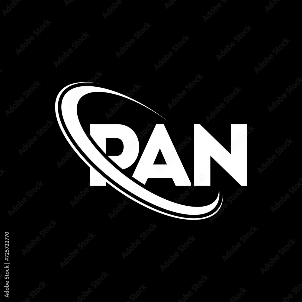 PAN logo. PAN letter. PAN letter logo design. Intitials PAN logo linked ...