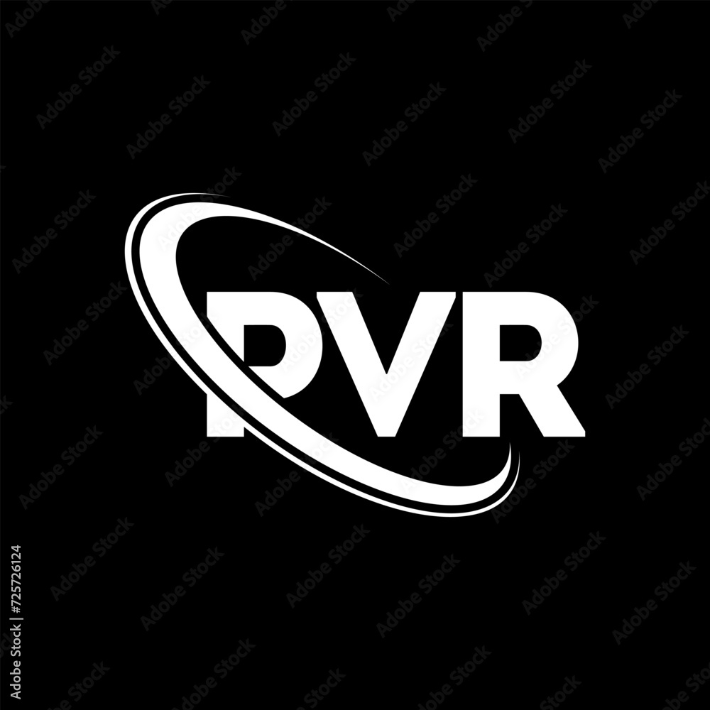 PVR logo. PVR letter. PVR letter logo design. Initials PVR logo linked ...