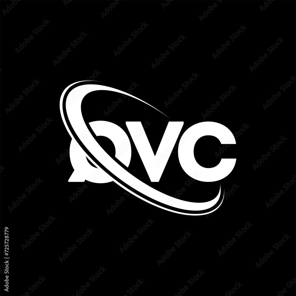 QVC logo. QVC letter. QVC letter logo design. Initials QVC logo linked ...