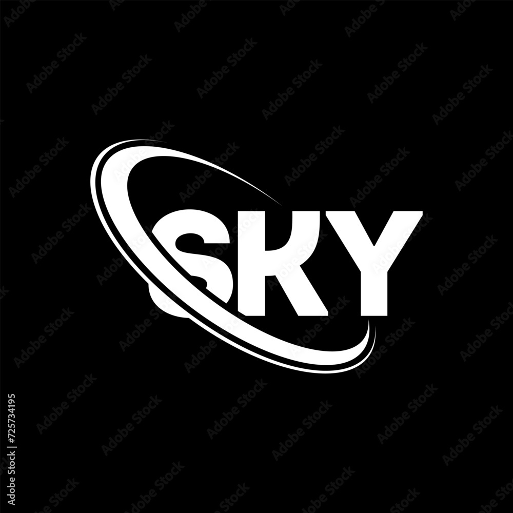 SKY logo. SKY letter. SKY letter logo design. Initials SKY logo linked ...