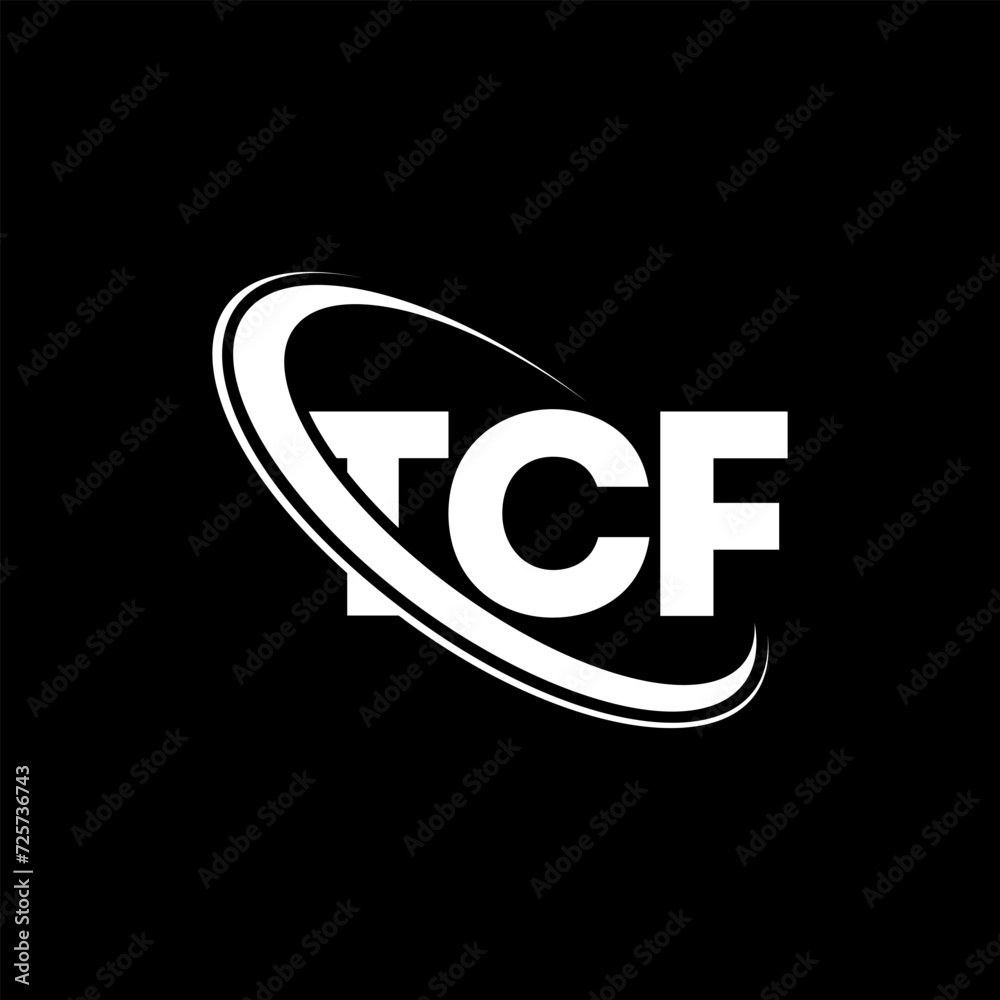 TCF logo. TCF letter. TCF letter logo design. Intitials TCF logo linked ...