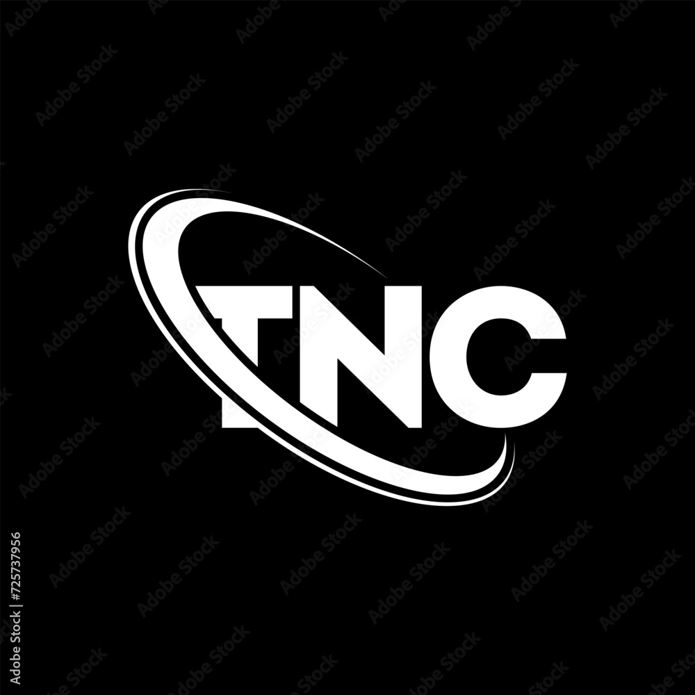 TNC logo. TNC letter. TNC letter logo design. Initials TNC logo linked ...