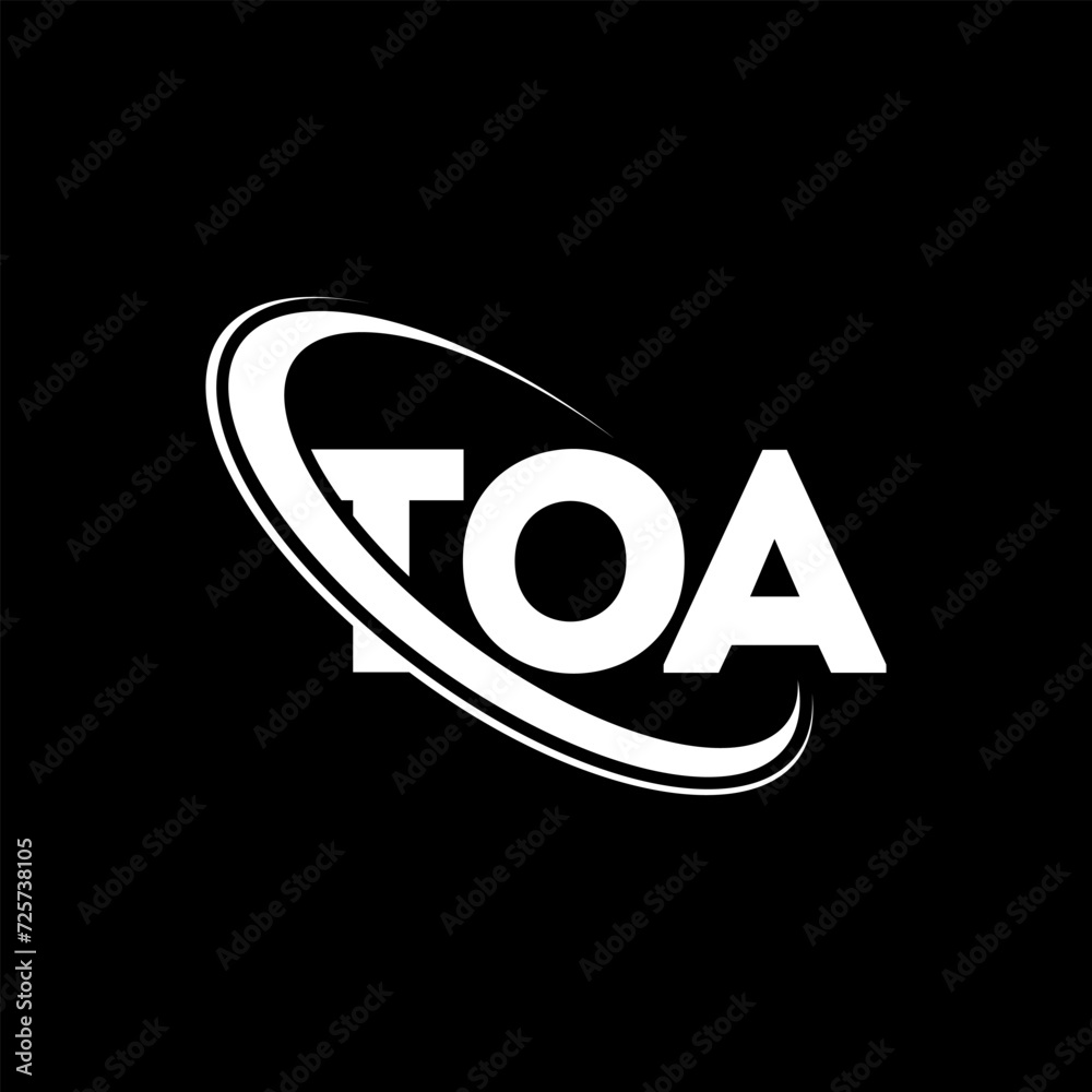TOA logo. TOA letter. TOA letter logo design. Initials TOA logo linked ...