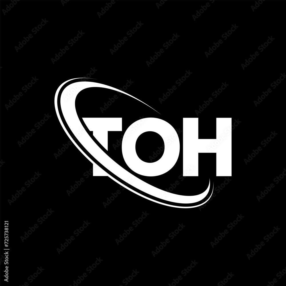 TOH logo. TOH letter. TOH letter logo design. Initials TOH logo linked ...