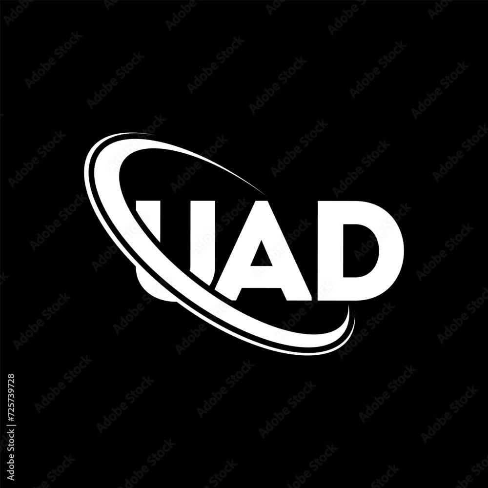 UAD logo. UAD letter. UAD letter logo design. Intitials UAD logo linked ...