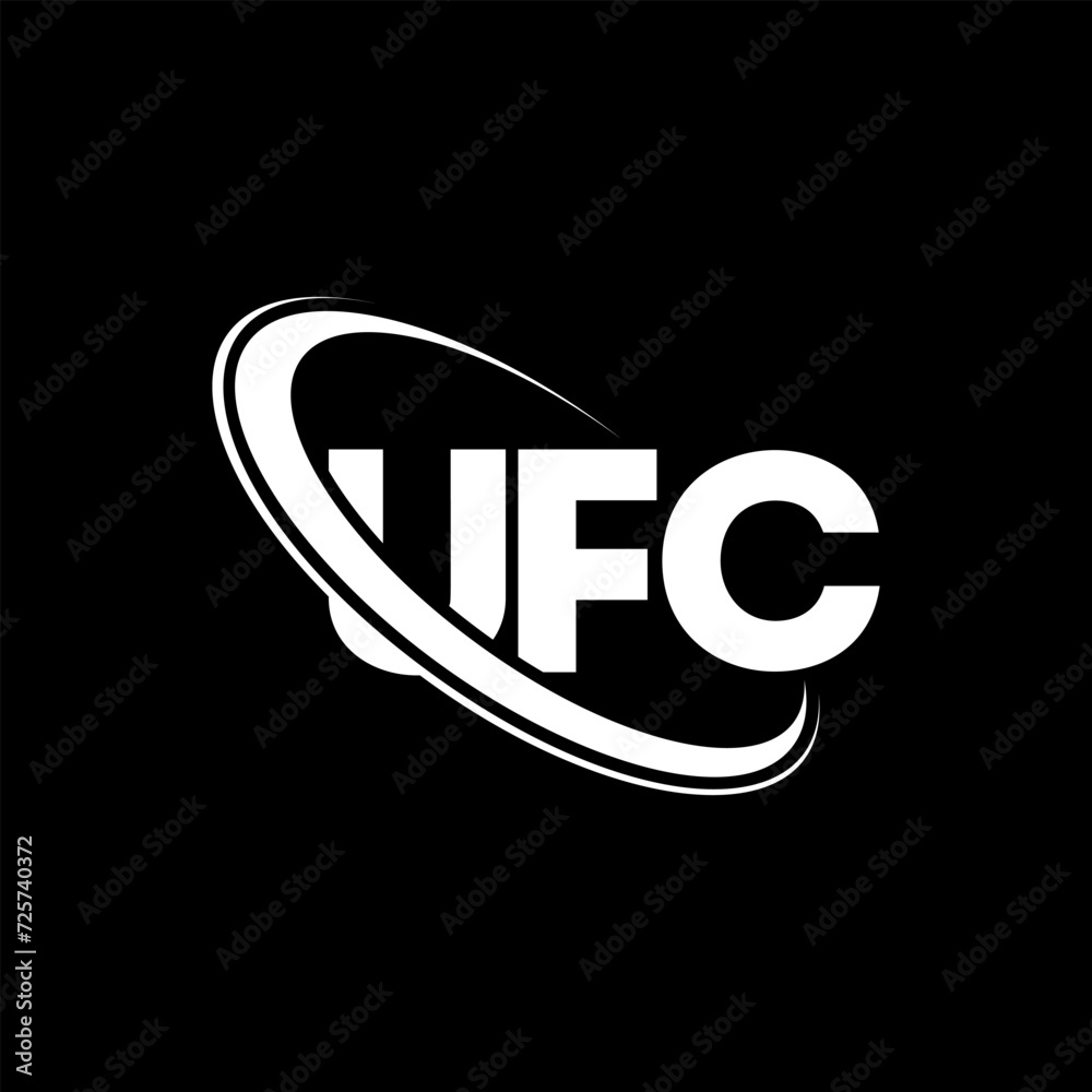 UFC logo. UFC letter. UFC letter logo design. Initials UFC logo linked ...