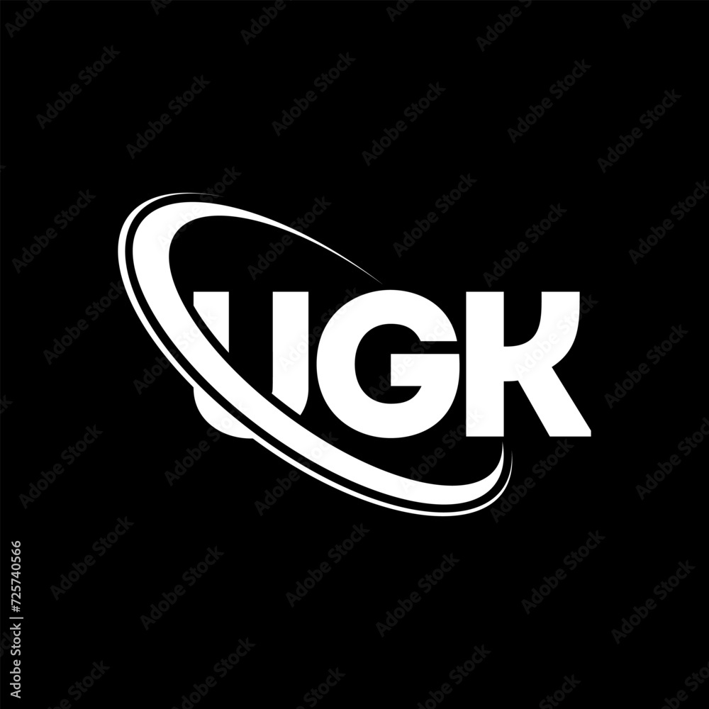 UGK logo. UGK letter. UGK letter logo design. Initials UGK logo linked ...