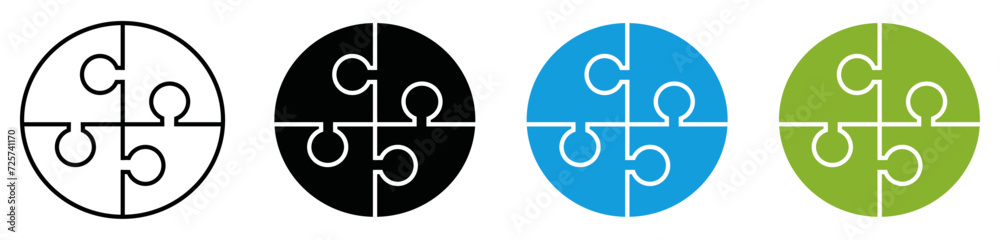 Consolidation business strategy icon set. Vector illustration isolated ...