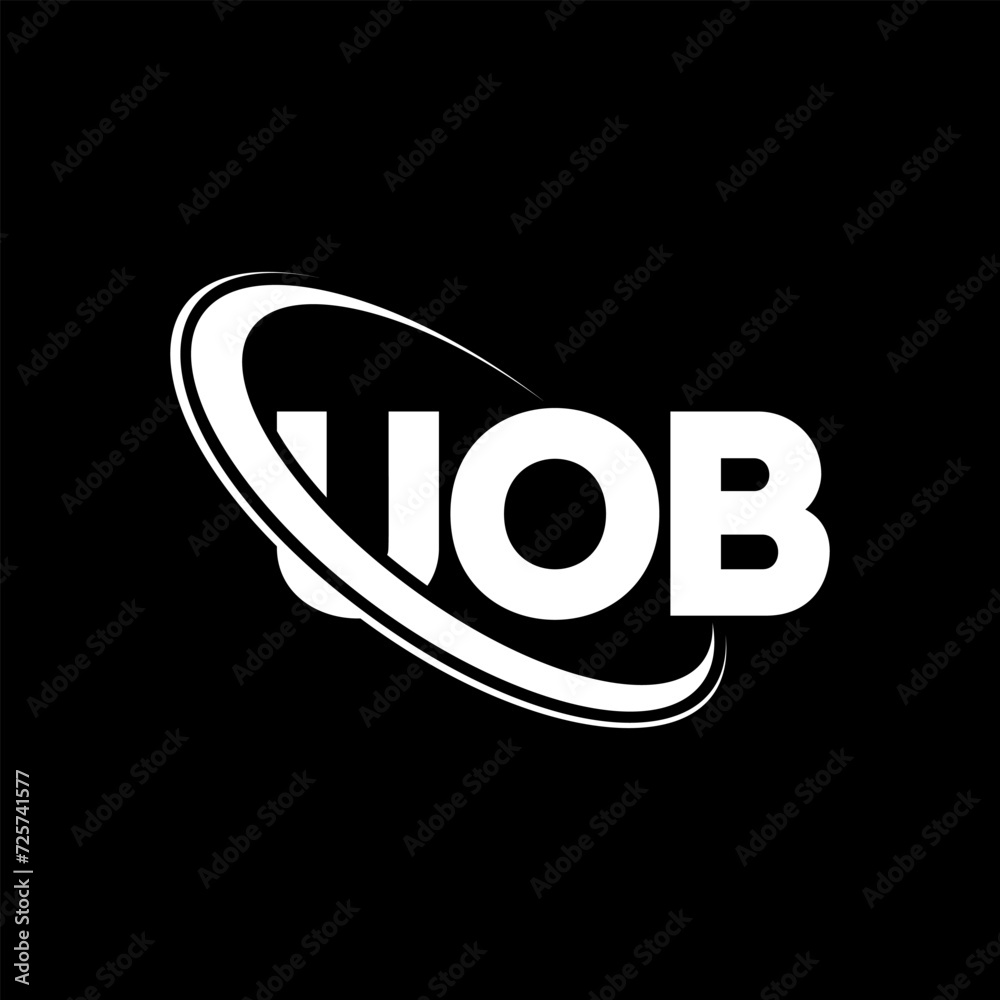 UOB logo. UOB letter. UOB letter logo design. Initials UOB logo linked ...