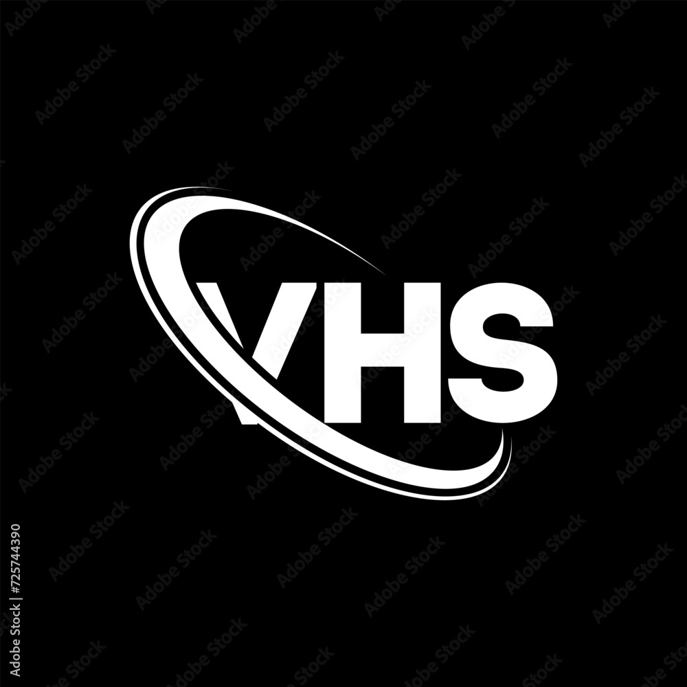 VHS logo. VHS letter. VHS letter logo design. Initials VHS logo linked ...