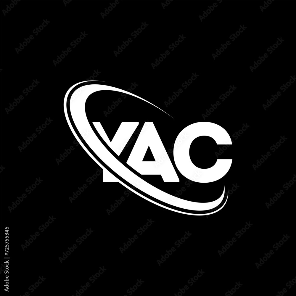 YAC logo. YAC letter. YAC letter logo design. Intitials YAC logo linked ...
