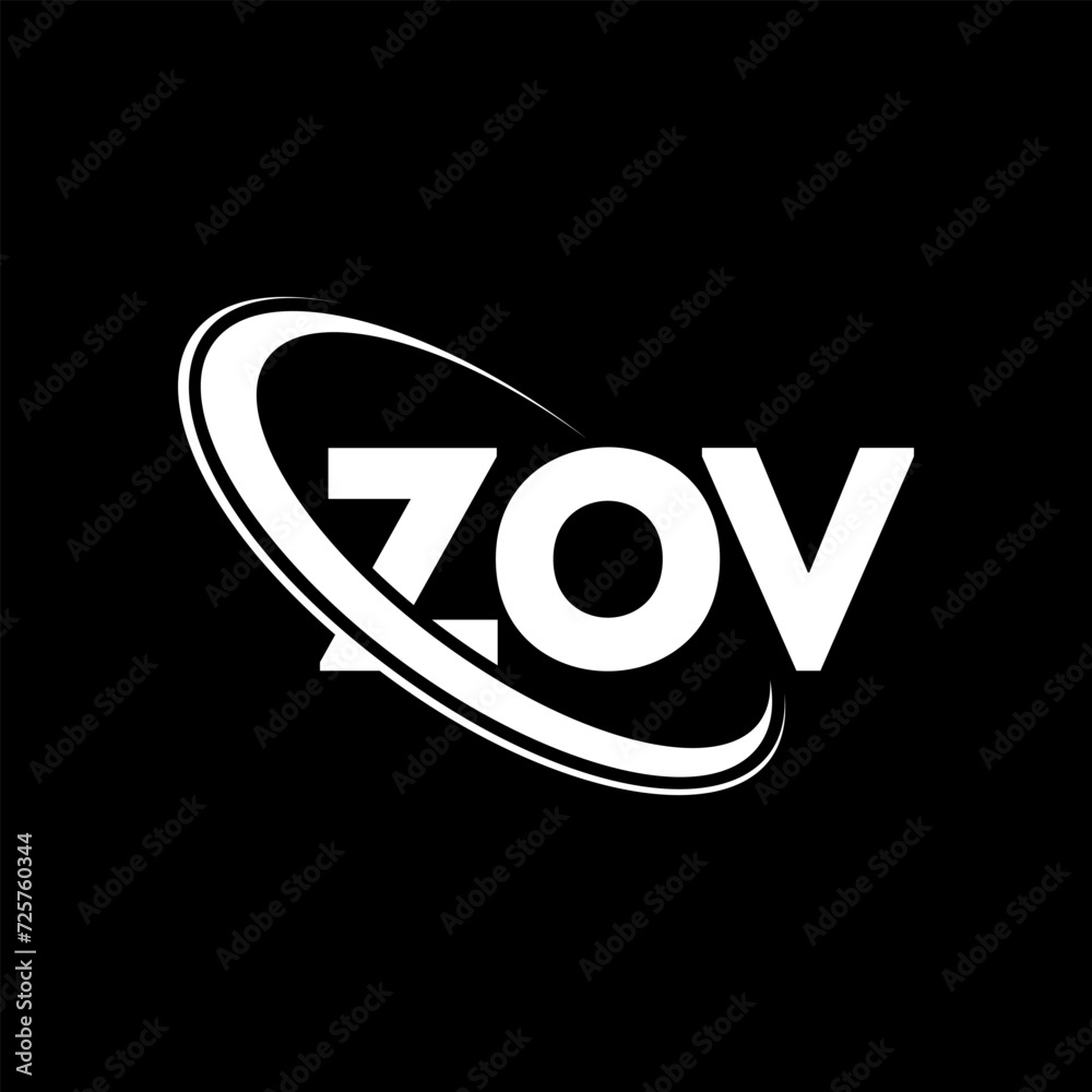 ZOV logo. ZOV letter. ZOV letter logo design. Initials ZOV logo linked ...