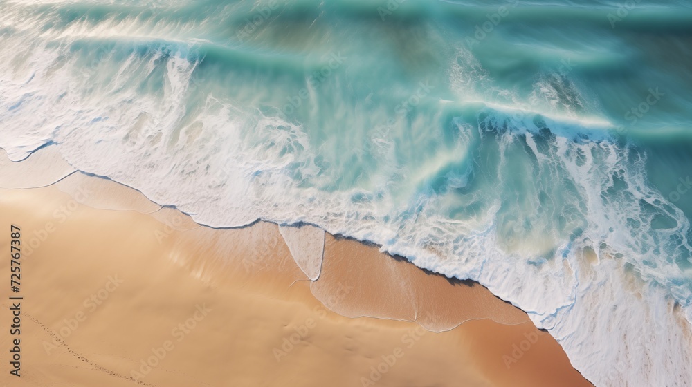 Bird's-eye perspectives capturing the beauty of sunlit coastal sandbars ...