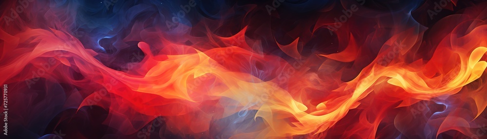 Abstract fiery background with swirling orange and red flames, perfect ...