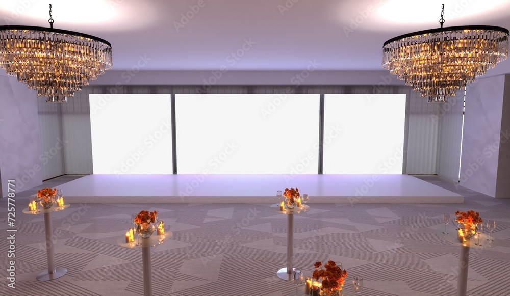 Empty stage design for mockup and corporate identity, display. Platform ...