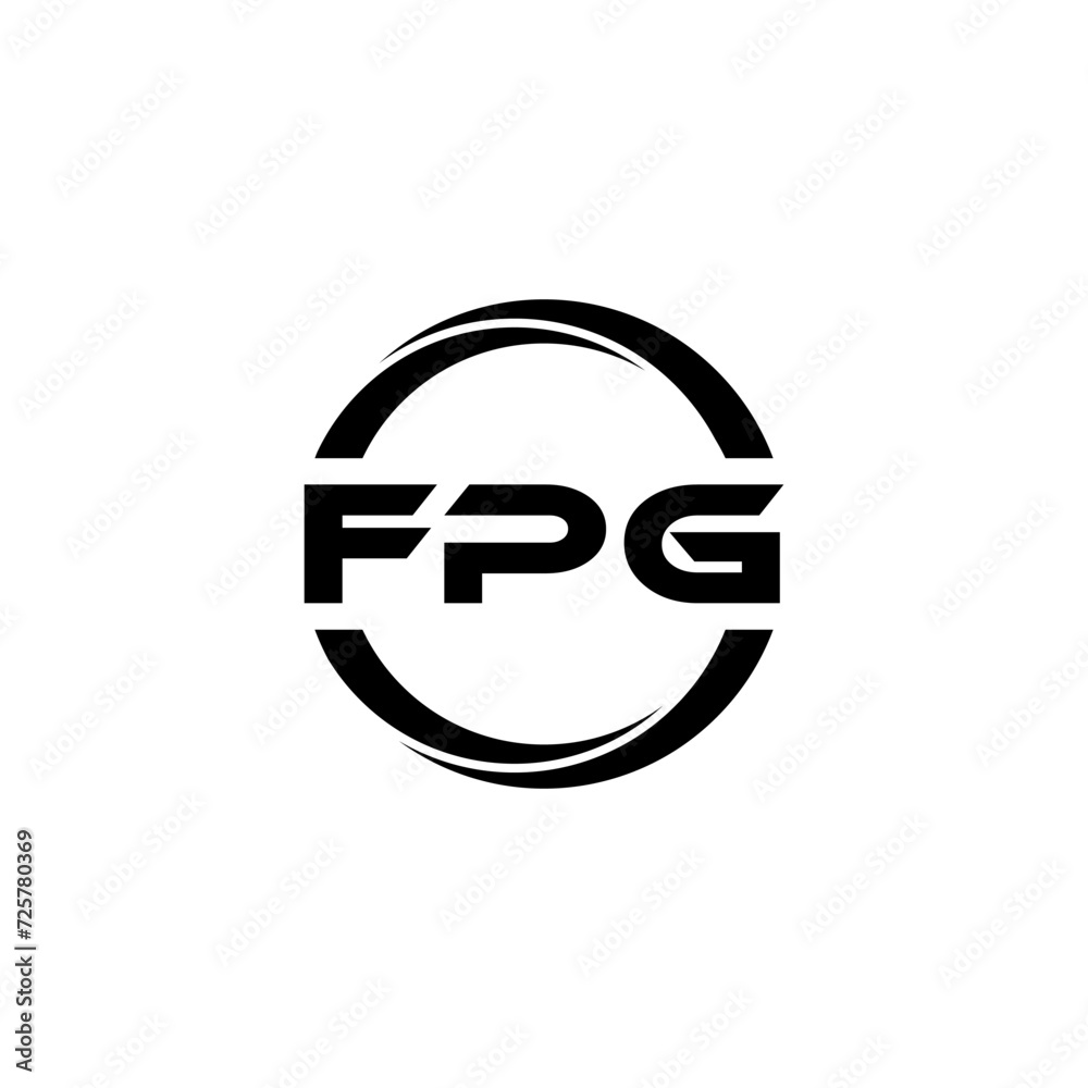 FPG letter logo design with white background in illustrator, cube logo ...