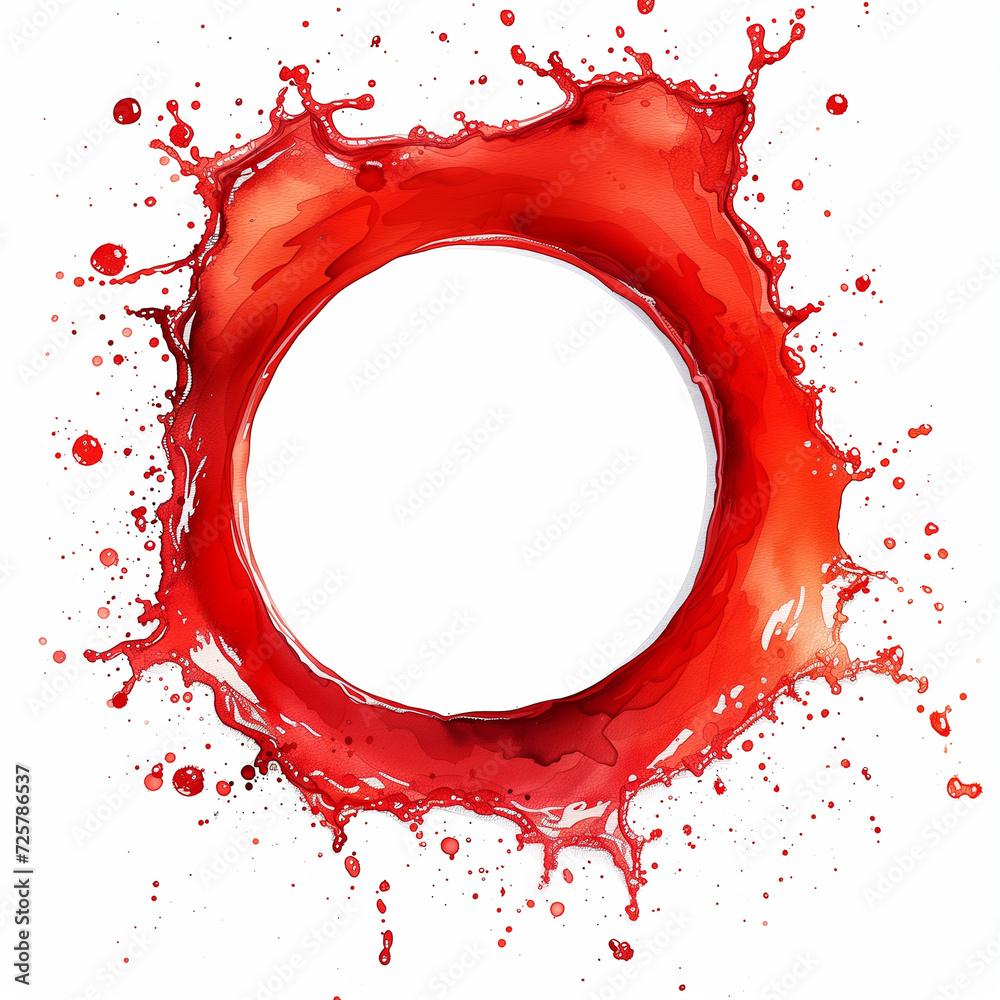 Stain ring watercolor circle mark glass red drink isolated paper cup ...