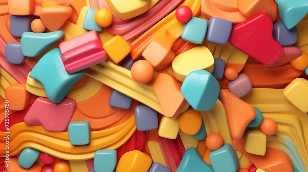 Colorful pharmaceutical candies in a bowl, a mix of pills and capsules ...