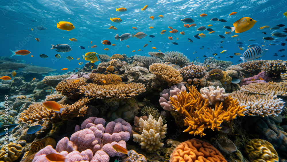 The vibrant colors of coral ecosystems fade to pale white as rising ...