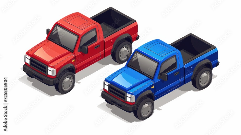 Modern off-road pickup truck car. 4-door midle size work utility suv ...