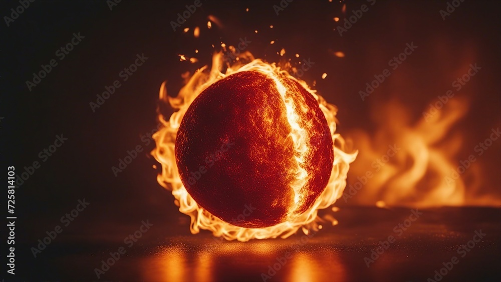 fiery explosion with alpha channel a fireball with fire flames captured ...