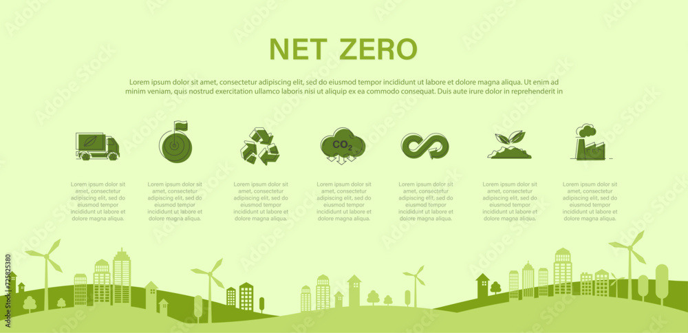 Net zero greenhouse gas emissions target. Climate neutral long term ...