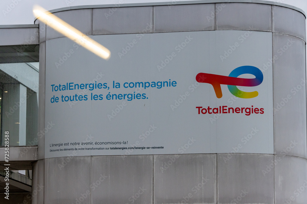 Aeroport Charles de Gaulle, France October 24, 2023: Total Energies ...